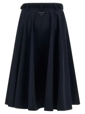 Prada Belted Midi Skirt