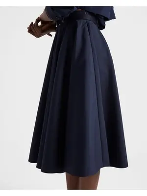 Prada Belted Midi Skirt