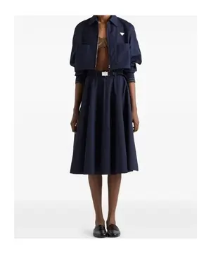 Prada Belted Midi Skirt