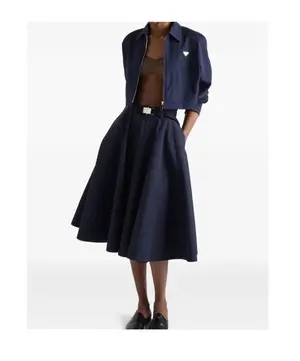 Prada Belted Midi Skirt