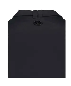 DIESEL® Tie-neck Short-sleeve Shirt - Black
