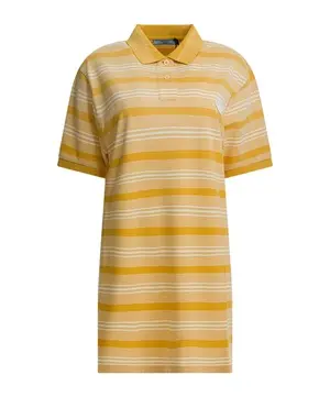 Prada Short Sleeve Striped Collared Dress - No