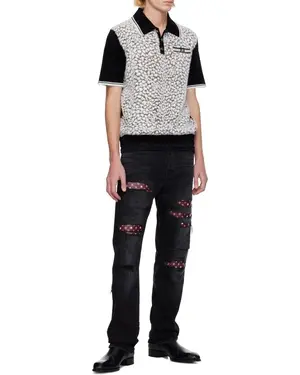 Amiri Distressed Bandana Detail Jeans