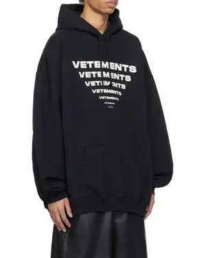 Vetements Pyramid Logo Printed Hoodie