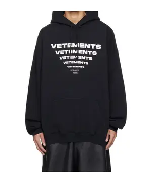 Vetements Pyramid Logo Printed Hoodie