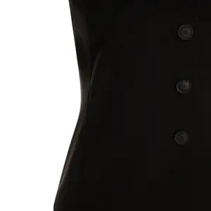 Max Mara V-neck Button-up Gilet - Black