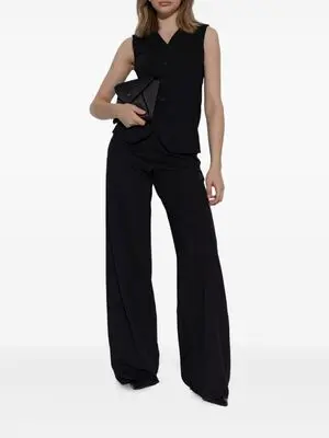 Max Mara V-neck Button-up Gilet - Black