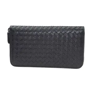 Bottega Veneta Dark Gray Braided Wallet