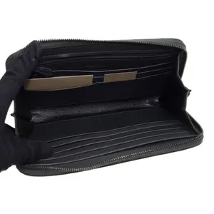 Bottega Veneta Dark Gray Braided Wallet