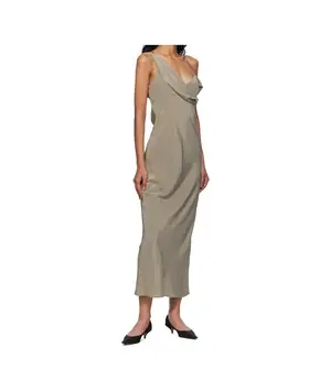 ST. AGNI Long Dress With Train And Asymmetrical Neckline