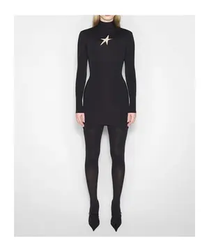 MUGLER Star Cut-out Long Sleeve Dress
