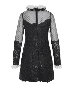 Giambattista Valli Embroidered Ruffled-collar Dress