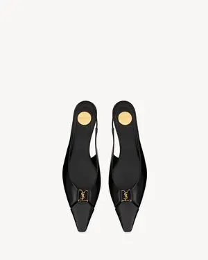 Saint Laurent Babylone Slingback Flats - Black