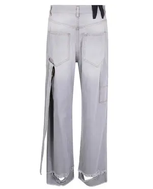 DARKPARK Lisa Belted Straight-leg Jeans - Gray