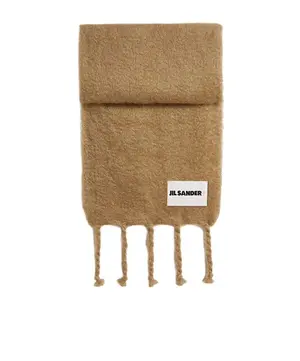 JIL SANDER Fringed Scarf - Beije