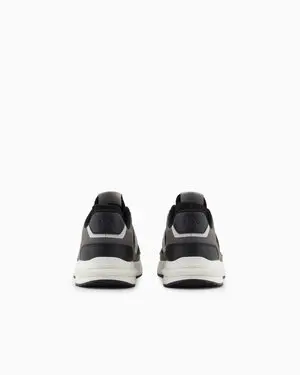 Armani Exchange Lace-up Sneakers With Contrasting Details