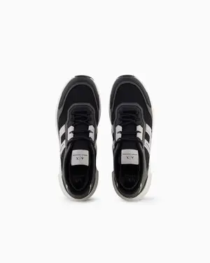 Armani Exchange Lace-up Sneakers With Contrasting Details