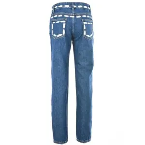 Moschino Straight Leg Jeans With Contrast Piping