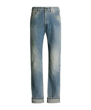 MAISON MARGIELA Distressed Belt Ring Denim Trousers - No