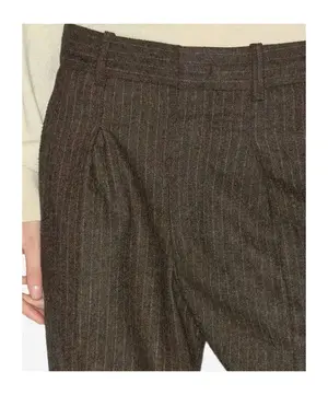 Isabel Marant Étoile Pinstriped Tailored Trousers - Brown