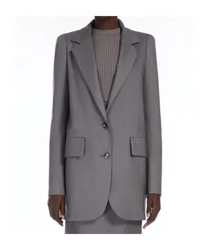 Max Mara Collared Button-up Jacket