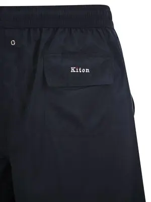 Kiton Drawstring Swim Shorts - Black