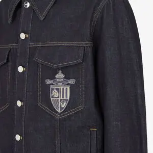 Fendi Crest Embroidered Denim Jacket