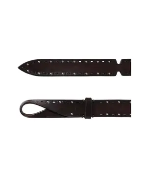 Orciani Micro-studs No Buckle Belt - Brown