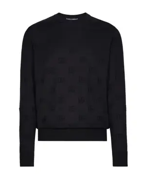 Dolce & Gabbana All-over Dg Inlay Crewneck Jumper