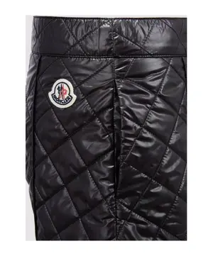 Moncler Quilted Shorts With Logo Patch
