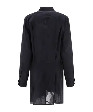 Off-White Map Jaq Twist Shirt Dress