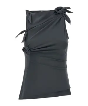 Coperni Floral-knot Sleeveless Tank Top - Grey