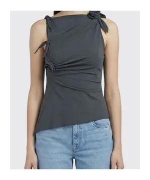 Coperni Floral-knot Sleeveless Tank Top - Grey