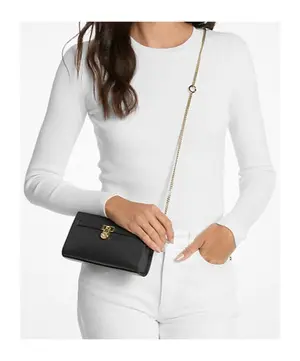 Michael Kors Hamilton Chain Shoulder Bag - Black