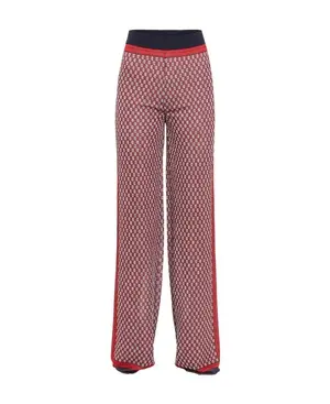 Balmain Knit Monogram Wide Leg Trousers