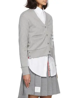 Thom Browne Four-bar Sleeve Cardigan