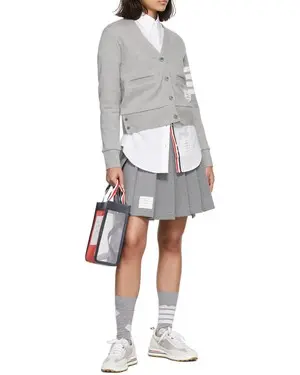Thom Browne Four-bar Sleeve Cardigan