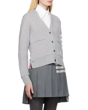 Thom Browne Four-bar Sleeve Cardigan