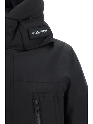 Woolrich Hooded Padded Coat - Black