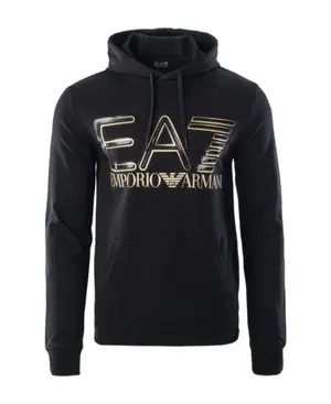 EA7 Logo Print Pullover Hoodie