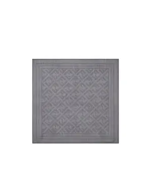 Fendi Ff Monogram Square Scarf - Light Grey