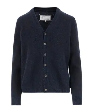 MAISON MARGIELA V-neck Buttoned Cardigan - Black