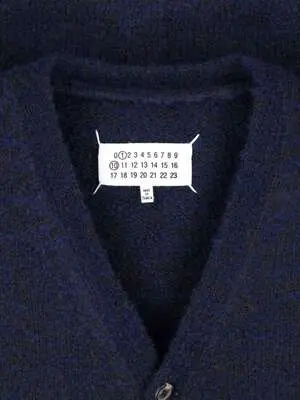 MAISON MARGIELA V-neck Knitted Cardigan - Navy Blue