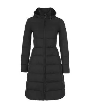 Emporio Armani Long Down Jacket With Hood - Black