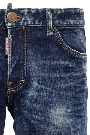 Dsquared2 Flag Patch Slim-cut Jeans - Blue