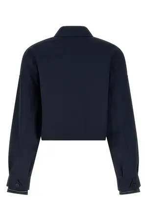 Prada Triangle Logo Zip-up Cropped Jacket