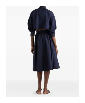Prada Triangle Logo Zip-up Cropped Jacket