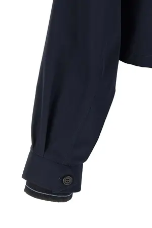 Prada Triangle Logo Zip-up Cropped Jacket