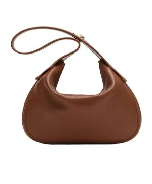 Valentino Garavani Vlogo Leather Shoulder Bag - Brown