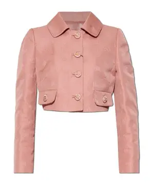 Dolce & Gabbana Cropped Jacket With Button Details